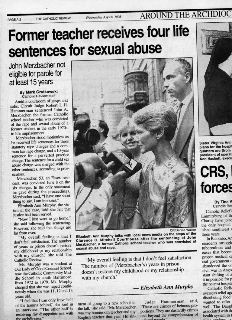 Abuse survivor reflects on John Merzbacher’s death - Catholic Review