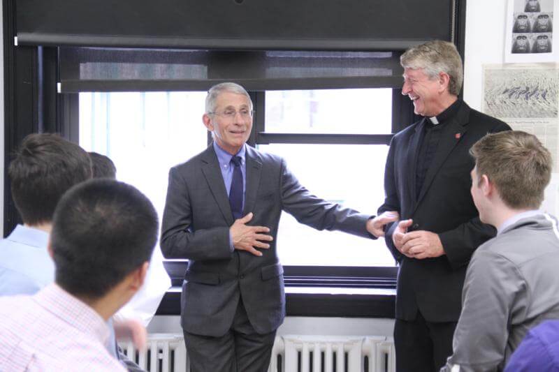 Dr. Fauci is dedicated to public service, formed at Jesuit high school ...