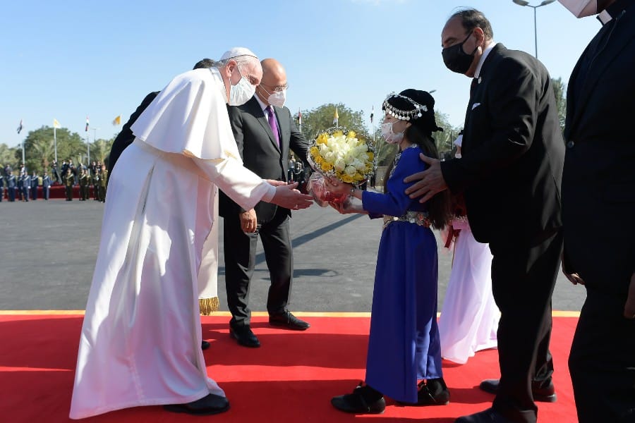 Pope arrives in Iraq, promoting peace, tolerance, equality - Catholic ...