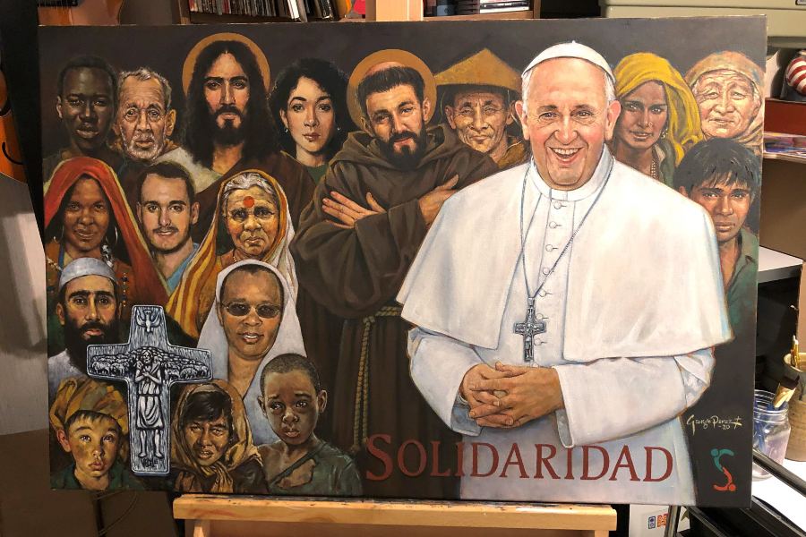 Artist calls painting portrait of pope 'a spiritually rewarding ...