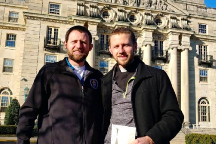 Twin seminarians at Baltimore seminary following one after the other ...