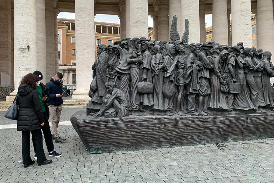 Vatican adds QR code to sculpture to educate people about migration ...