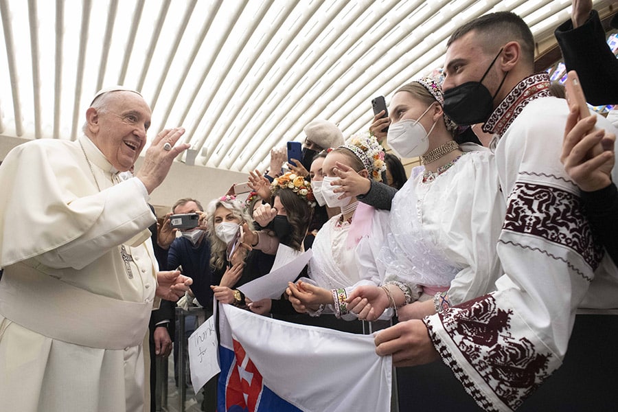 Pope talks about devotion to saints, prays for man who interrupted ...
