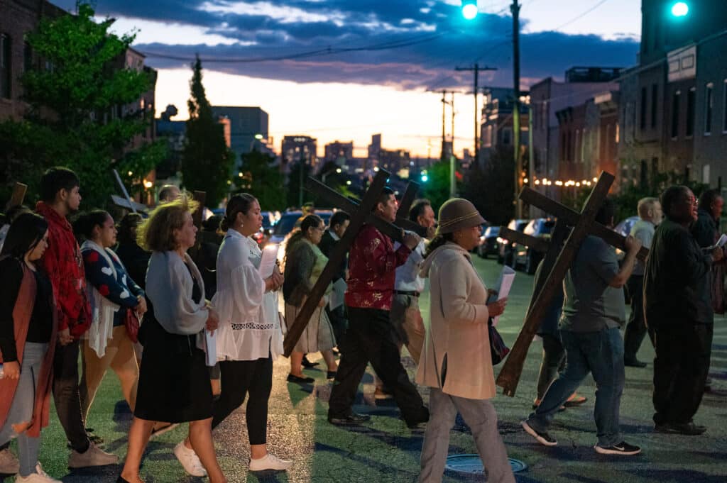 Hispanic immigrants voice their struggles as they pray on the streets ...