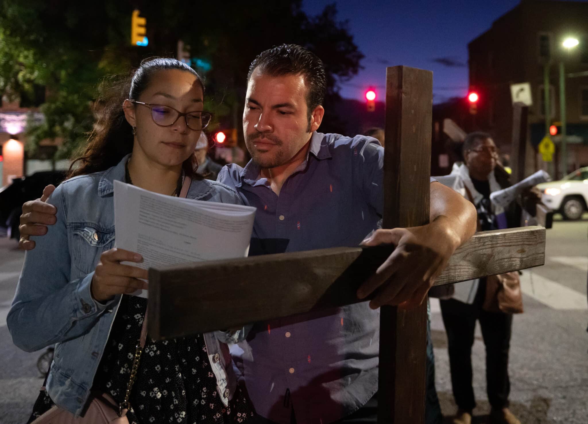 Hispanic immigrants voice their struggles as they pray on the streets ...