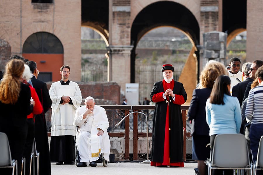 Cries for peace can't be ignored, pope says at interreligious meeting ...