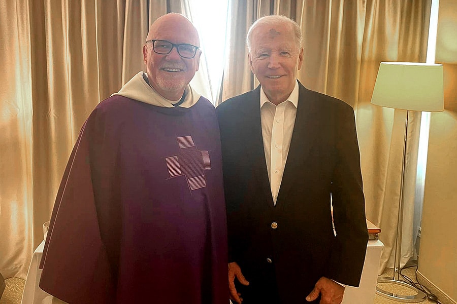 Biden attends Ash Wednesday Mass celebrated in Warsaw hotel room by ...