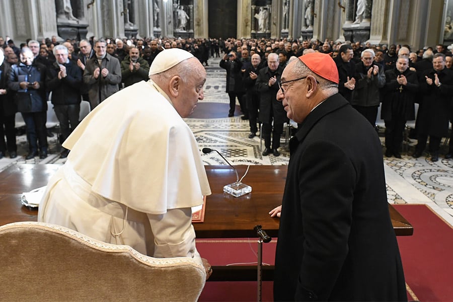 Pope fields questions from Rome clergy, including about blessings ...