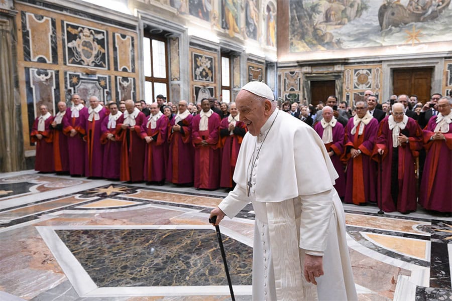 Pope tells judges at Vatican-based tribunal that prayer is essential ...