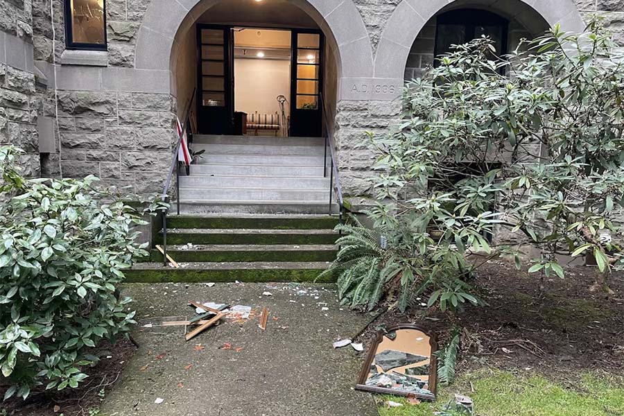 Priest narrowly escapes attack damaging historic Oregon Catholic shrine ...