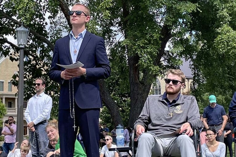 Notre Dame marks 75th anniversary of Father Peyton's rosary rally ...