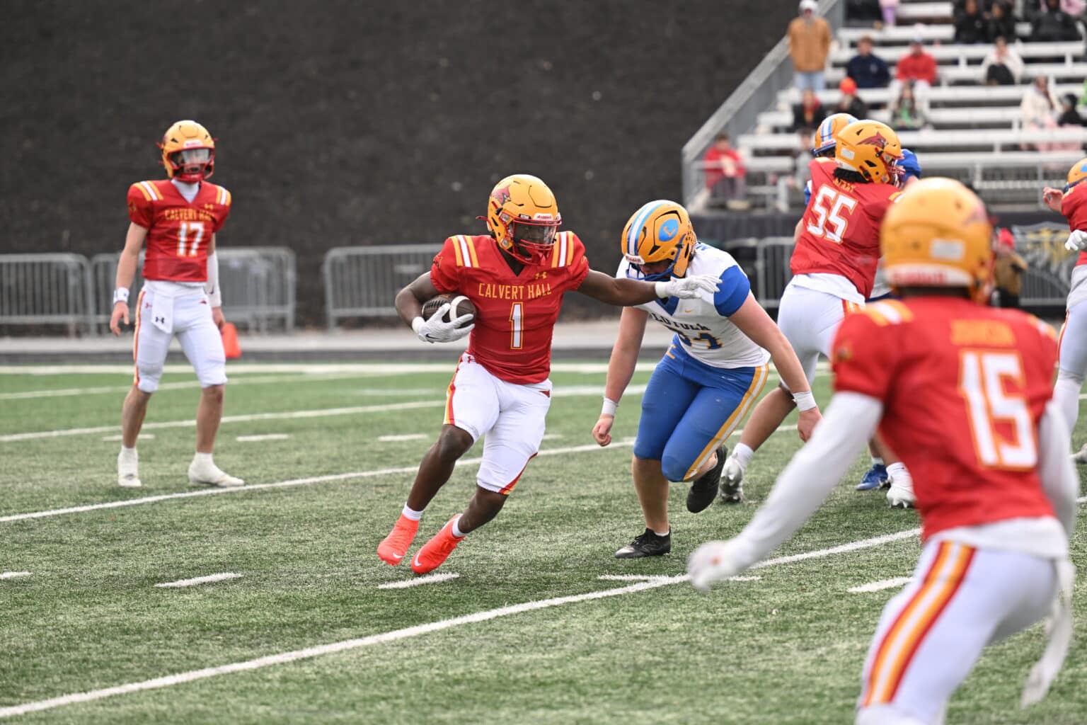 Calvert Hall holds off Loyola Blakefield to claim a 28-24 victory in ...